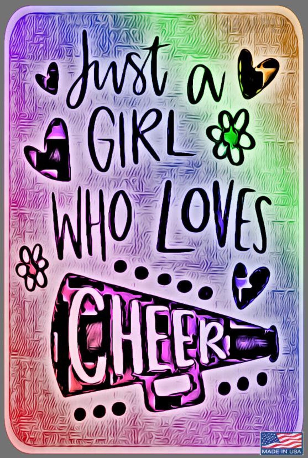 CHEERLEADER Sign 8"x12" Made in USA! Cheerleading Decor Gift Wall Art ...