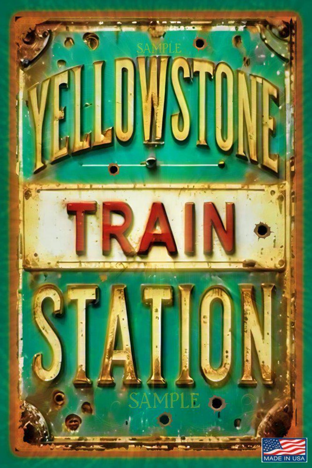 World's Greatest Signs! 8"x12" Train Station Metal Sign Made in USA ...