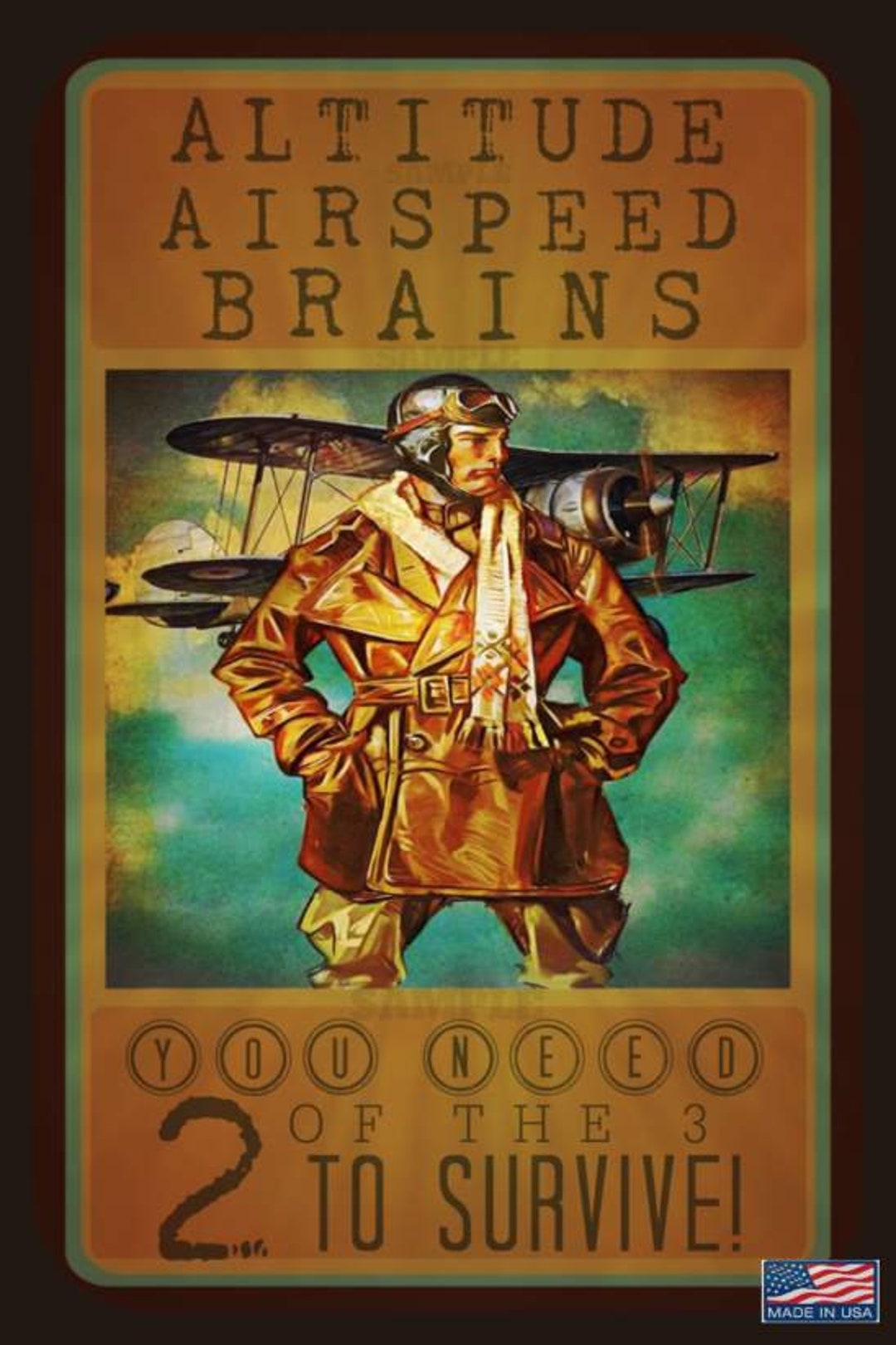 Funny Pilot Sign 8x12 All Weather Metal Made in - Etsy