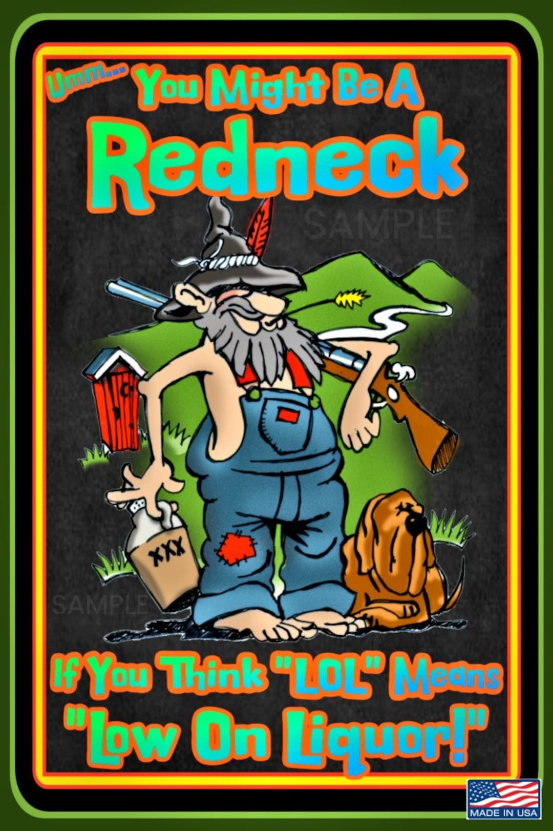 LOL! Made in USA 8"x12" Metal Sign Man Cave Bar Garage Saloon Pub Funny ...