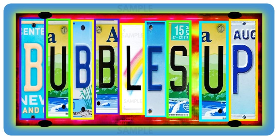 6"x12" Metal License Plate BUBBLES UP! Rip Jimmy Buffett Tribute ...