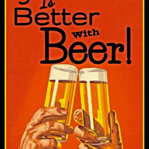 Beer is Proof Antique-style Funny Metal Bar Sign - Etsy