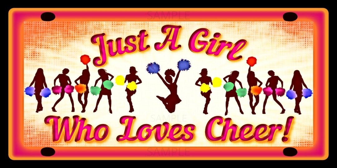 CHEERLEADER 6"x12" License Plate Cheerleading Decor Gift USA MADE! - Etsy