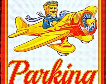 Pilot sign Parking Signs Air Plane Cessna Fly Gift - Etsy