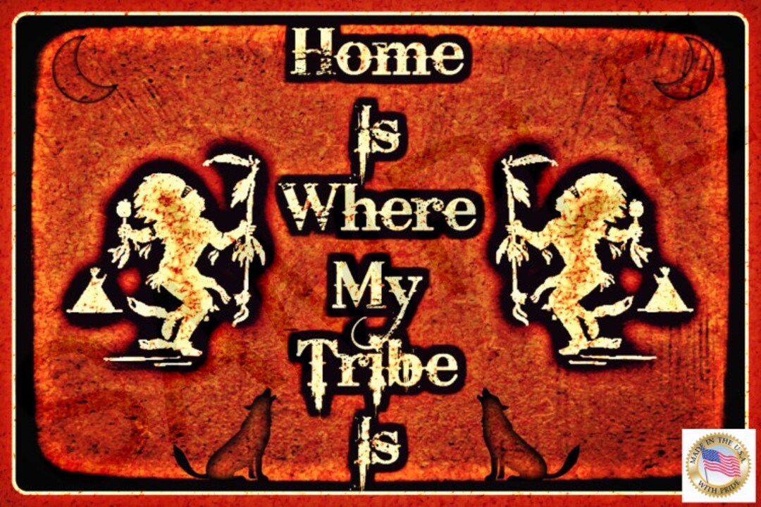 Native American Welcome Distressed All Weather 8x12 Metal Sign! Made in ...