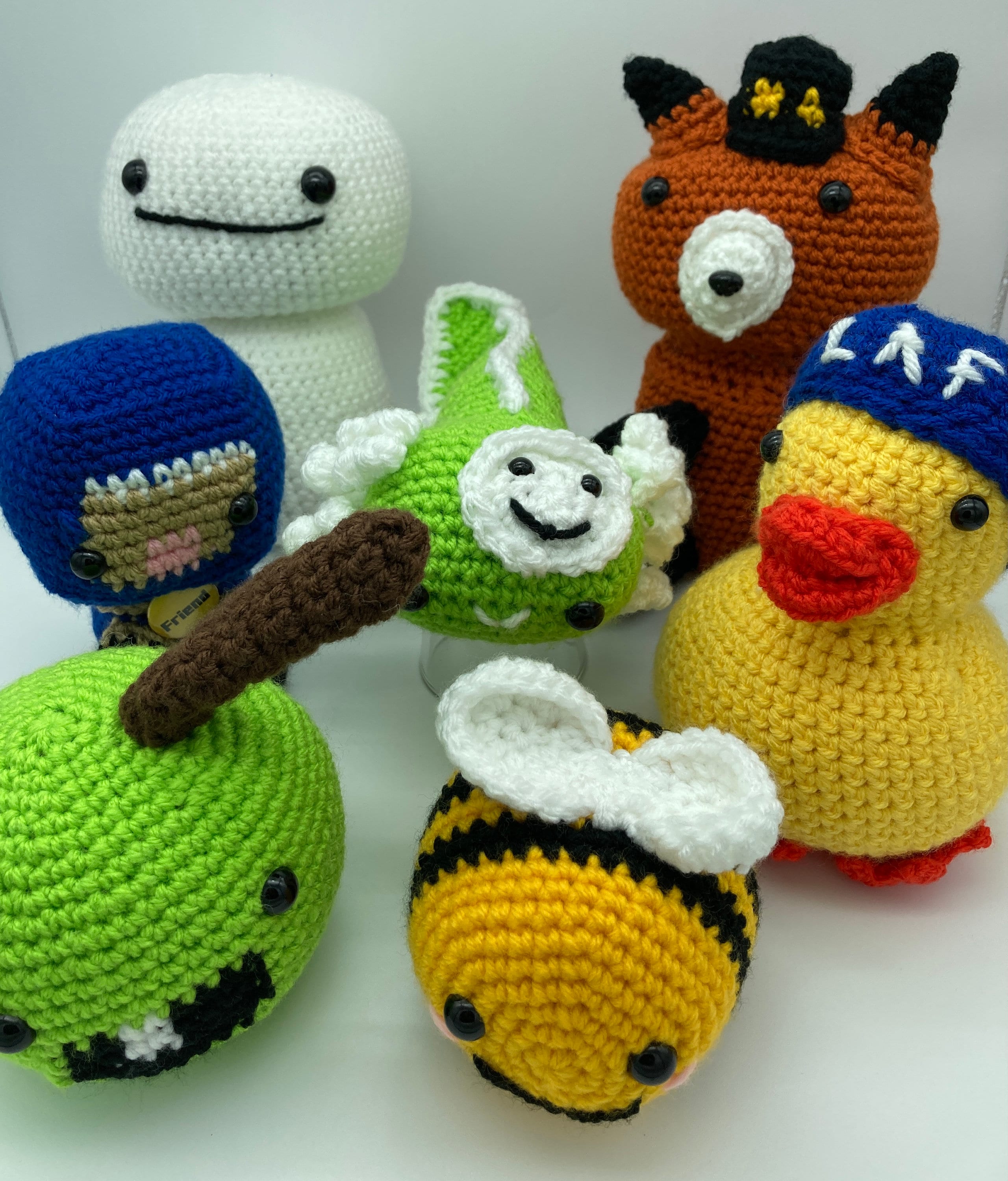 MCYT Dream Axolotl Minecraft Crochet Amigurumi Plush - Etsy