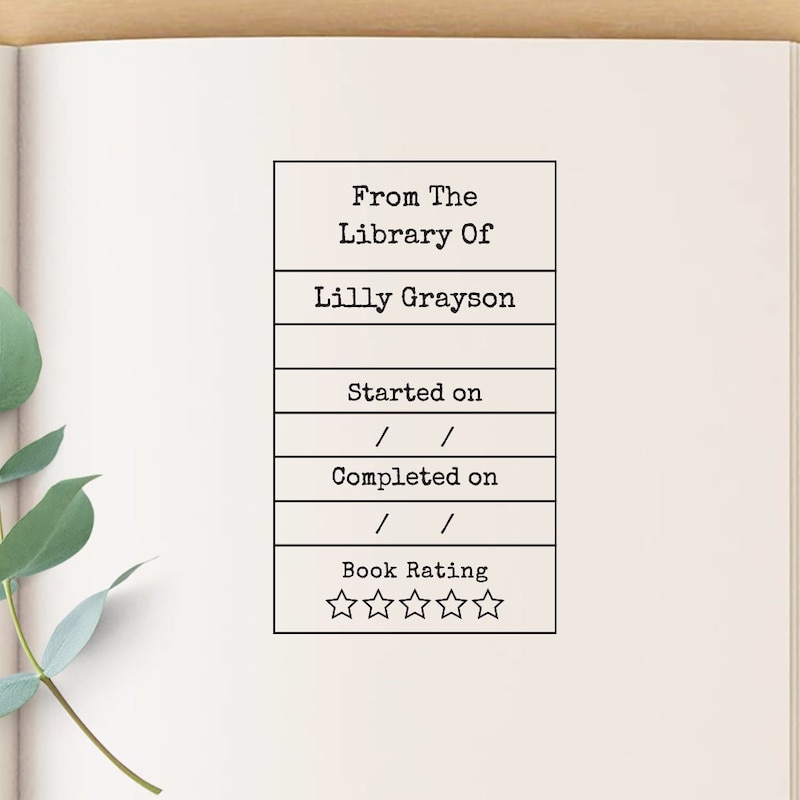 Book Review Stamp - Etsy