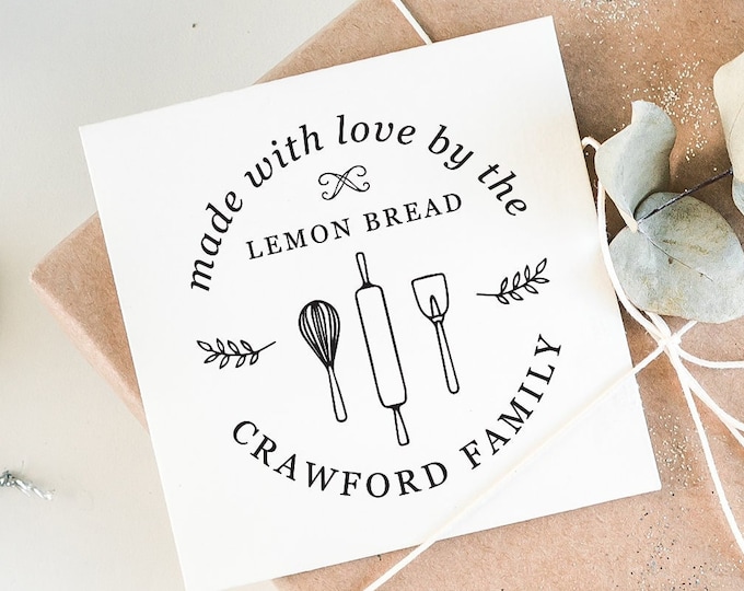 From the Kitchen of Stamp Cooked With Love by Stamp Chopping Board Logo ...