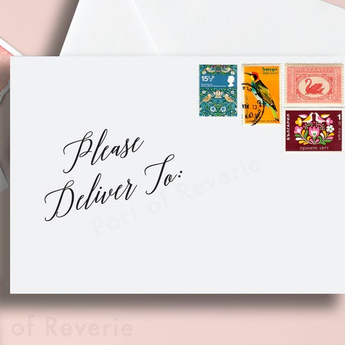 Mail Art Stamp: Please Deliver Handwritten Snail Mail | Etsy