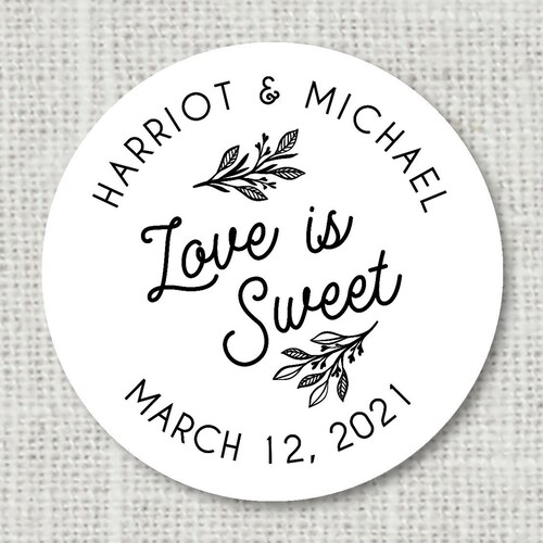 Love is Sweet Stickers Candy Favor Labels Treat Bag | Etsy