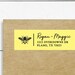 Honey Bee Address Stickers, Return Address Labels, Personalized Address ...