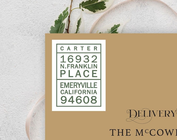 Modern Address Stickers, Return Address Labels, Set of 28 Personalized ...