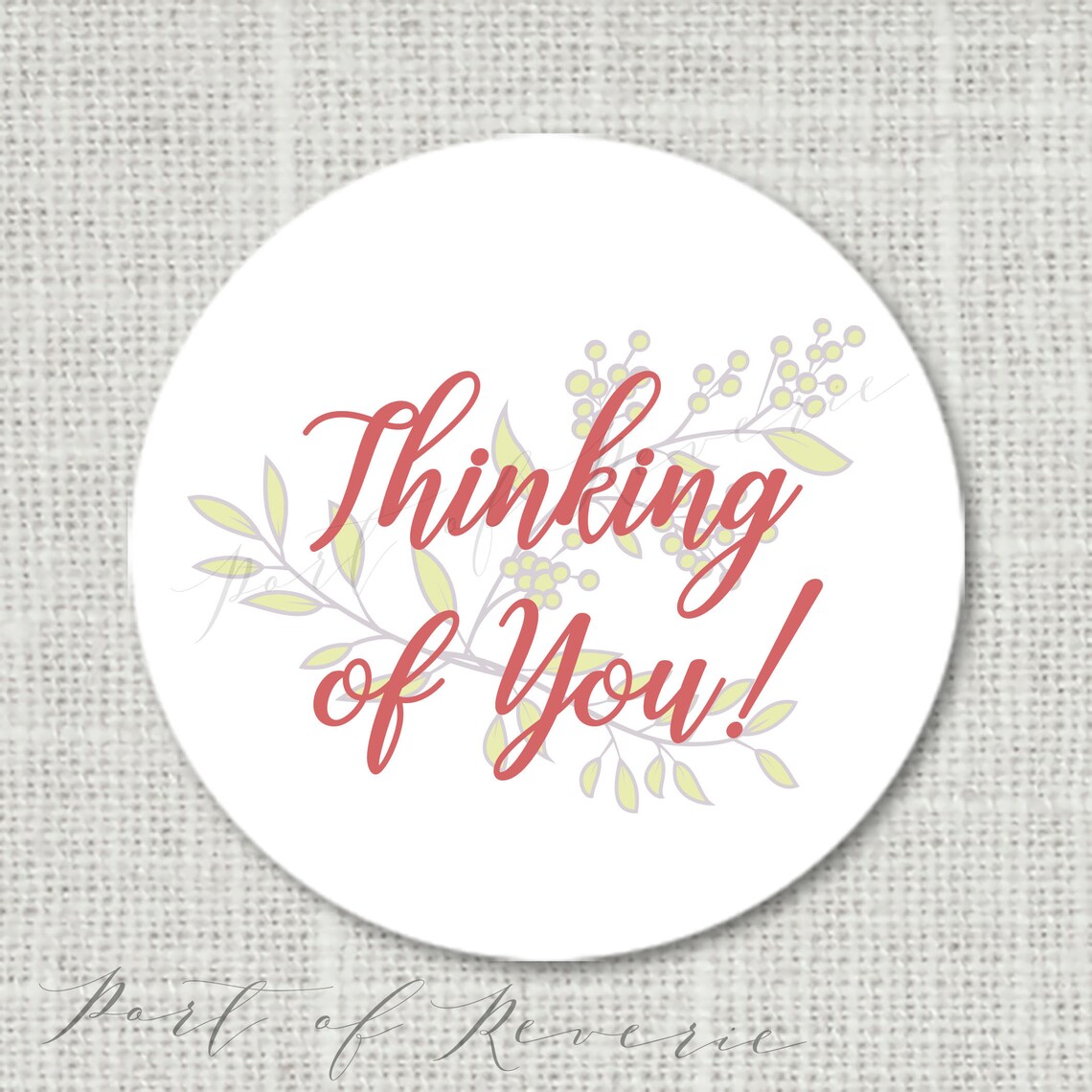 Floral Thinking of You Stickers Set of 30 Gift Stickers 1.5 | Etsy