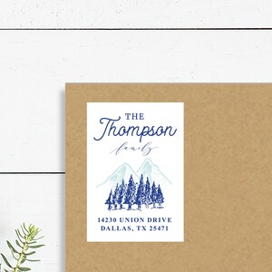 Mountain Return Address Labels, Custom Address Stickers, Mountain ...