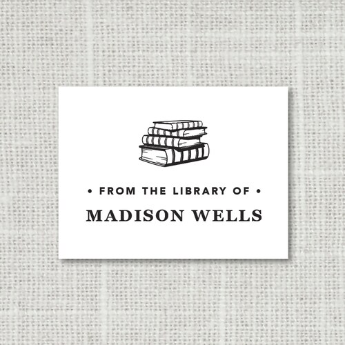 Custom Book Labels From the Library of Stickers Stack of - Etsy