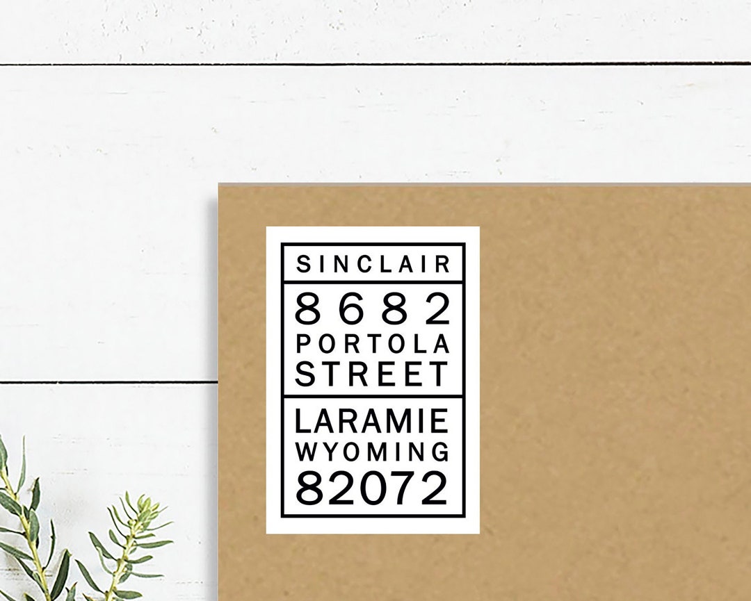 Modern Address Stickers, Return Address Labels, Set of 28 Personalized ...