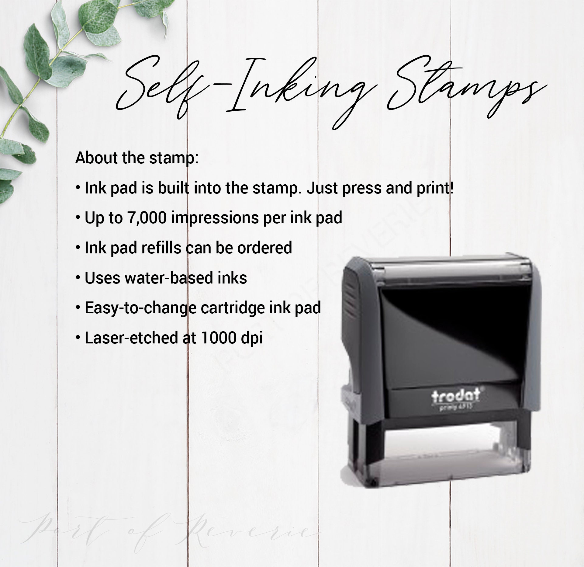 Retro Self Inking Address Stamp or Wooden Rubber Stamp, Return Address ...