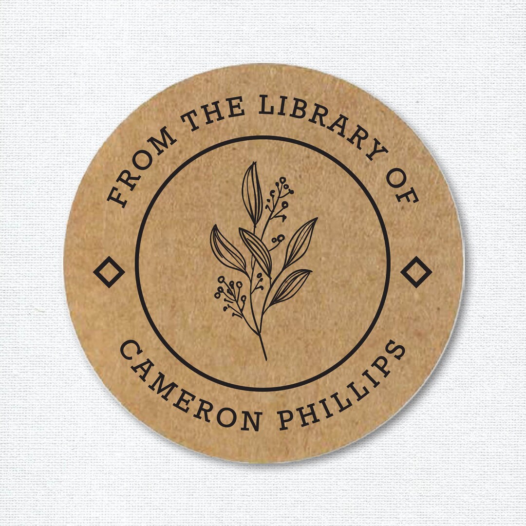 Botanical Personalized Book Labels, From the Library of Stickers ...