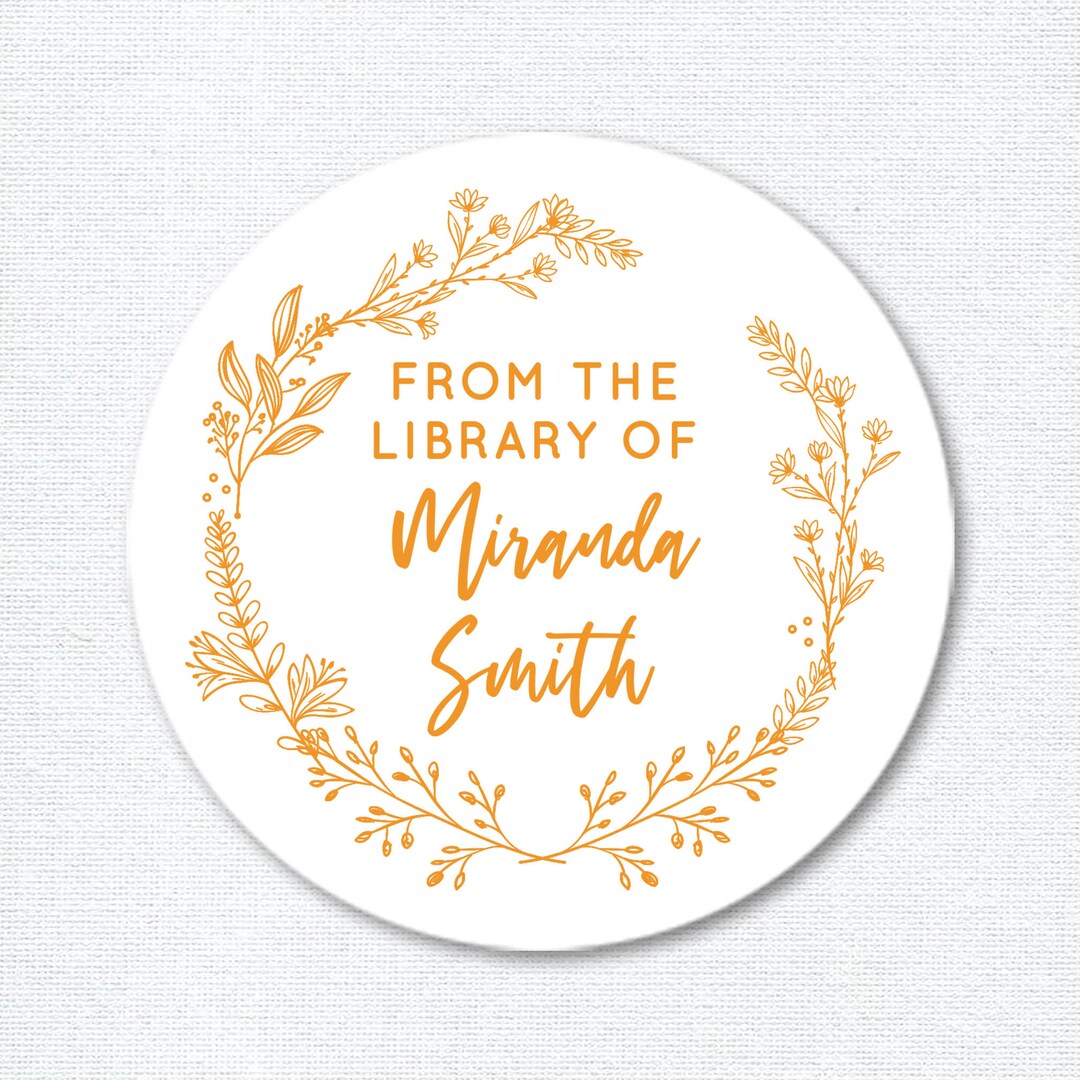 Personalized Book Labels, Ex Libris From the Library of Stickers ...