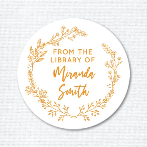 Personalized Book Labels From the Library of Stickers Floral - Etsy