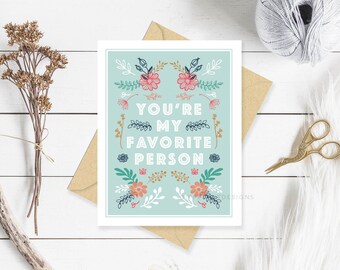 Favorite Person Card | Etsy
