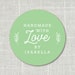 Custom Handmade With Love Stickers, Handmade Stickers, Made With Love ...