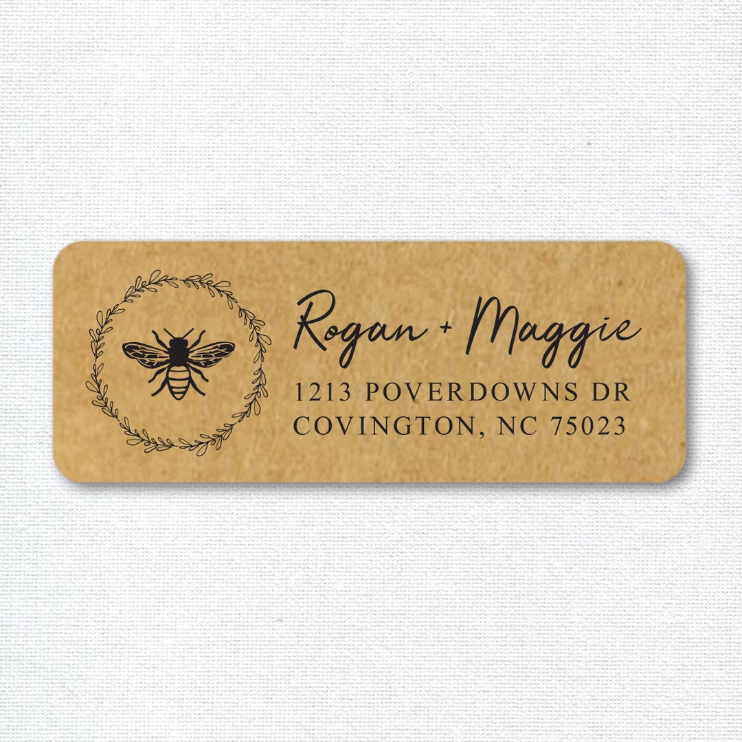 Return Address Labels, Clear Address Labels With Honey Bee ...