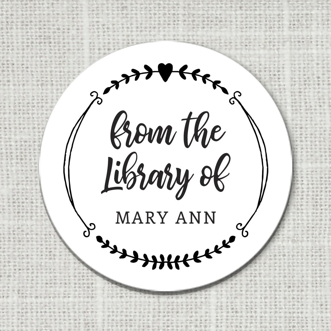 From the Library of Stickers, Custom Library Stickers, Book Stickers ...