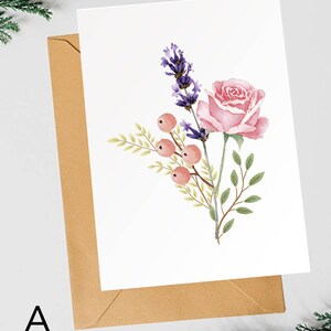 Floral Variety Pack 8 Folded Note Cards With Envelopes, Wildflower Card ...