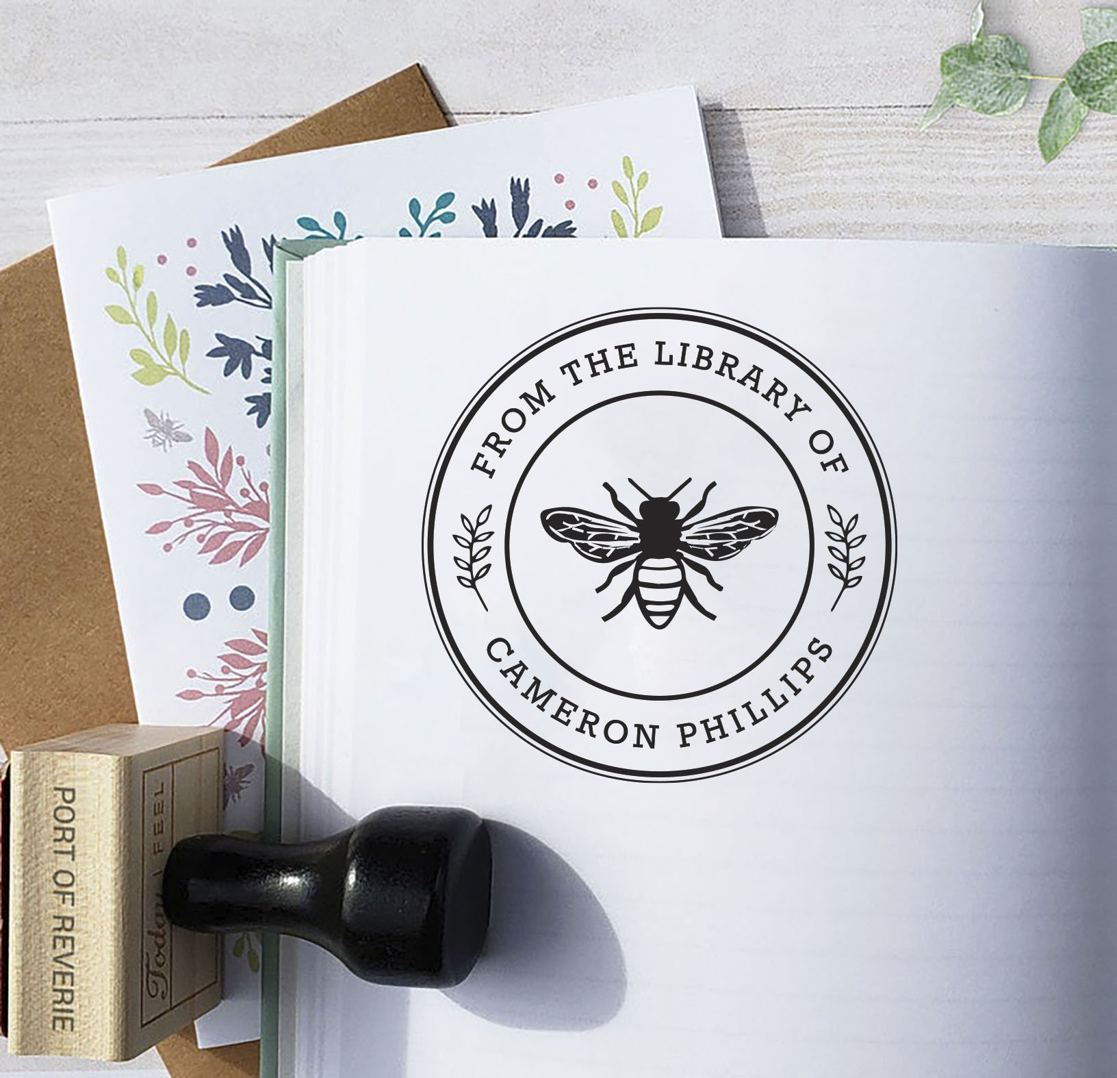 From the Library of Stamp Custom Library Stamp Book Stamp | Etsy
