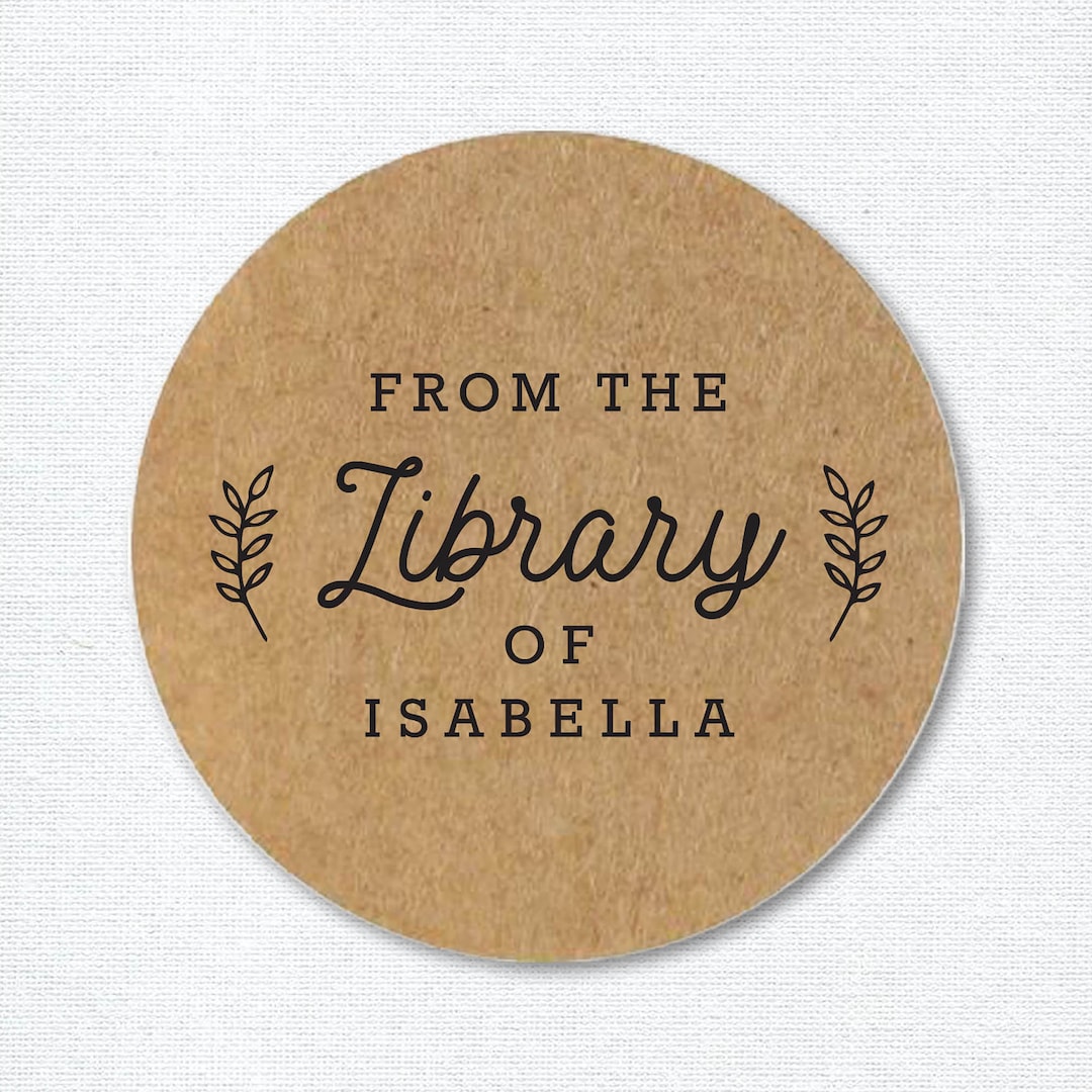 Custom Bookplate Stickers for Library, Personalized From the Library of ...
