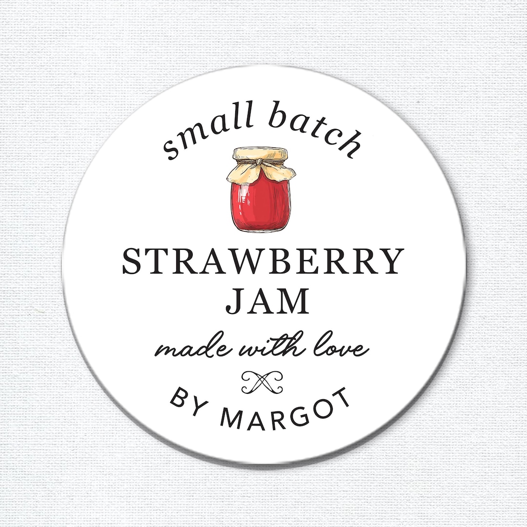 Custom Jam Canning Labels, Homemade From the Kitchen of Labels for Jam ...
