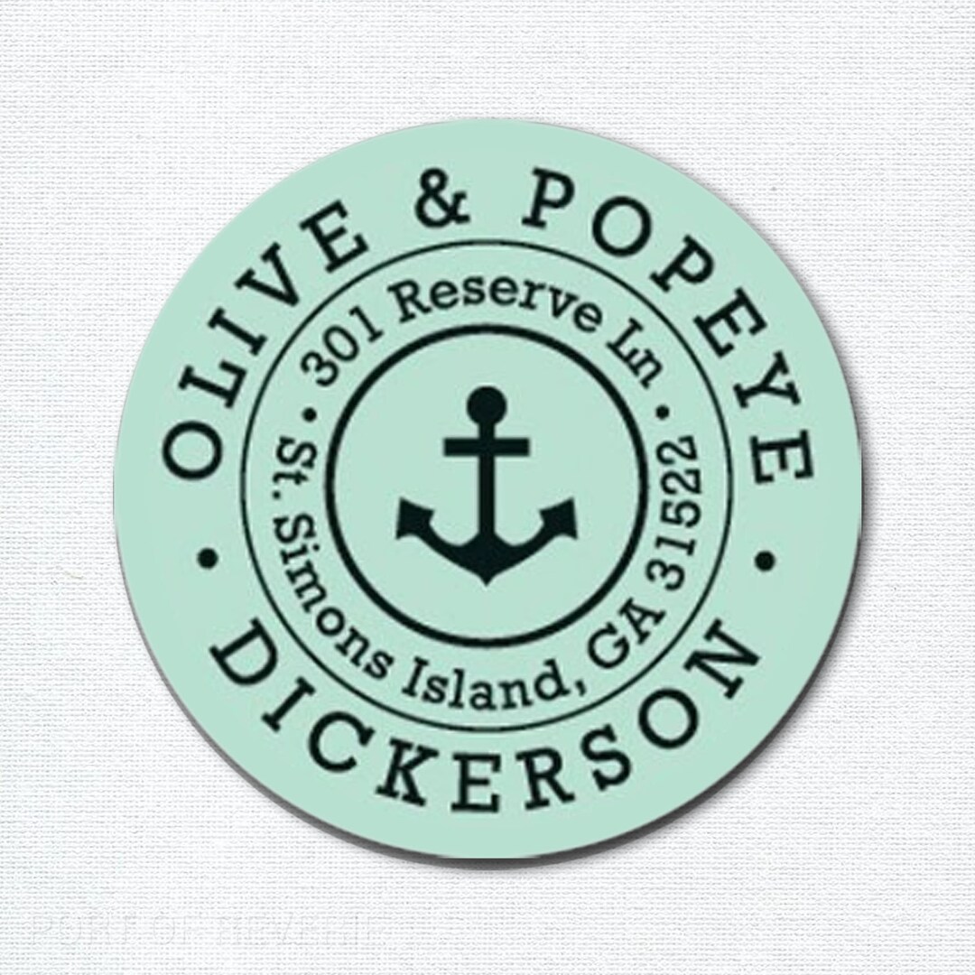 Nautical Address Stickers, Anchor Return Address Labels, Nautical ...