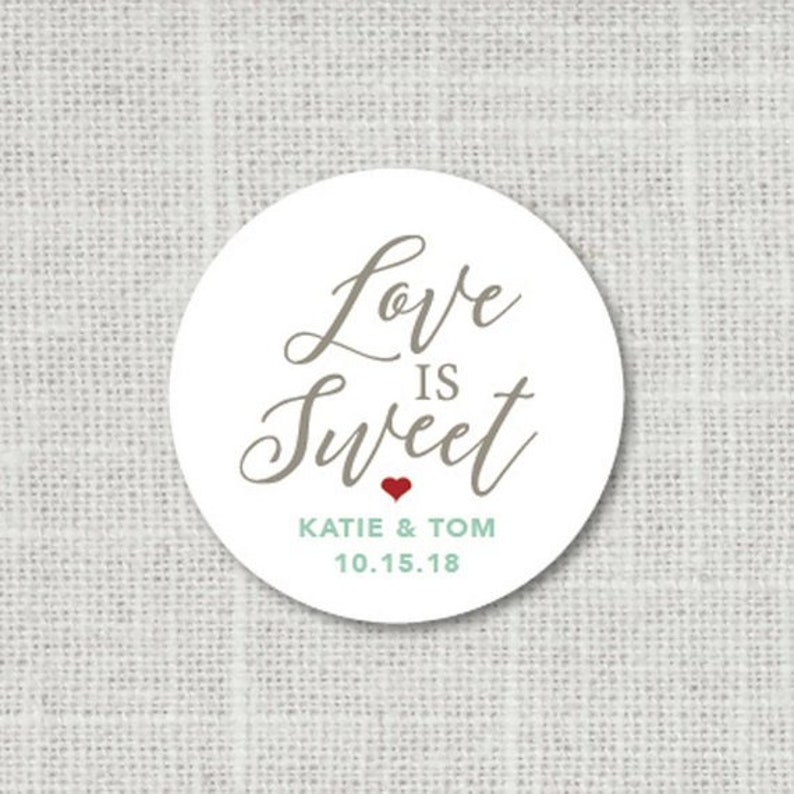 Love Is Sweet Custom Wedding Stickers Candy Buffet Labels Etsy