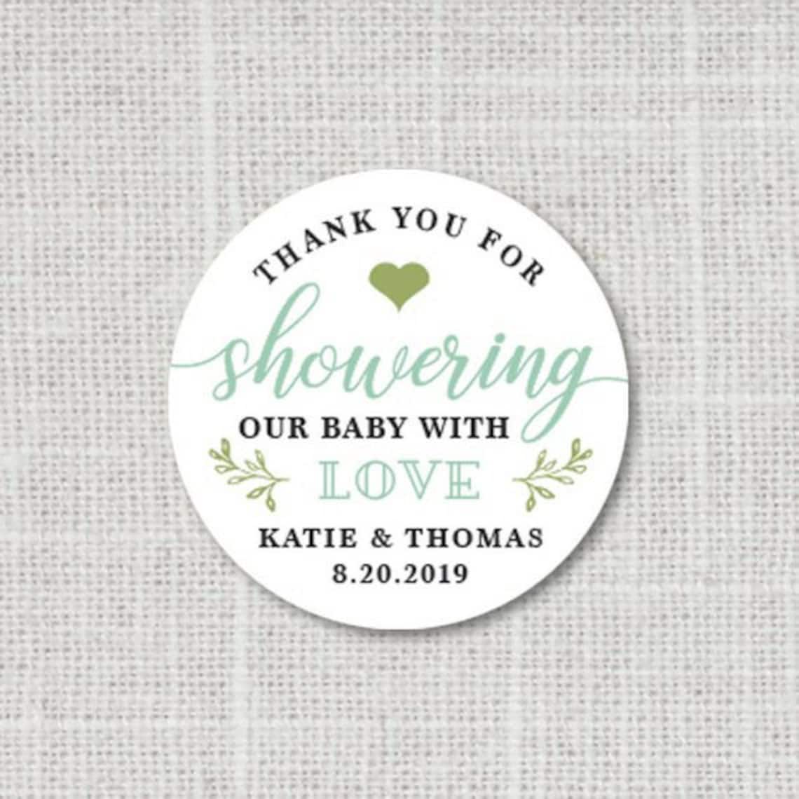Baby Shower Stickers Thank You Stickers Favor Stickers - Etsy