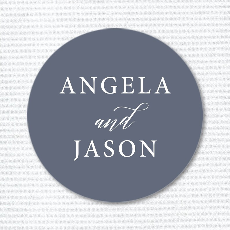 Wedding Favor Stickers Personalized With Names Custom Wedding - Etsy