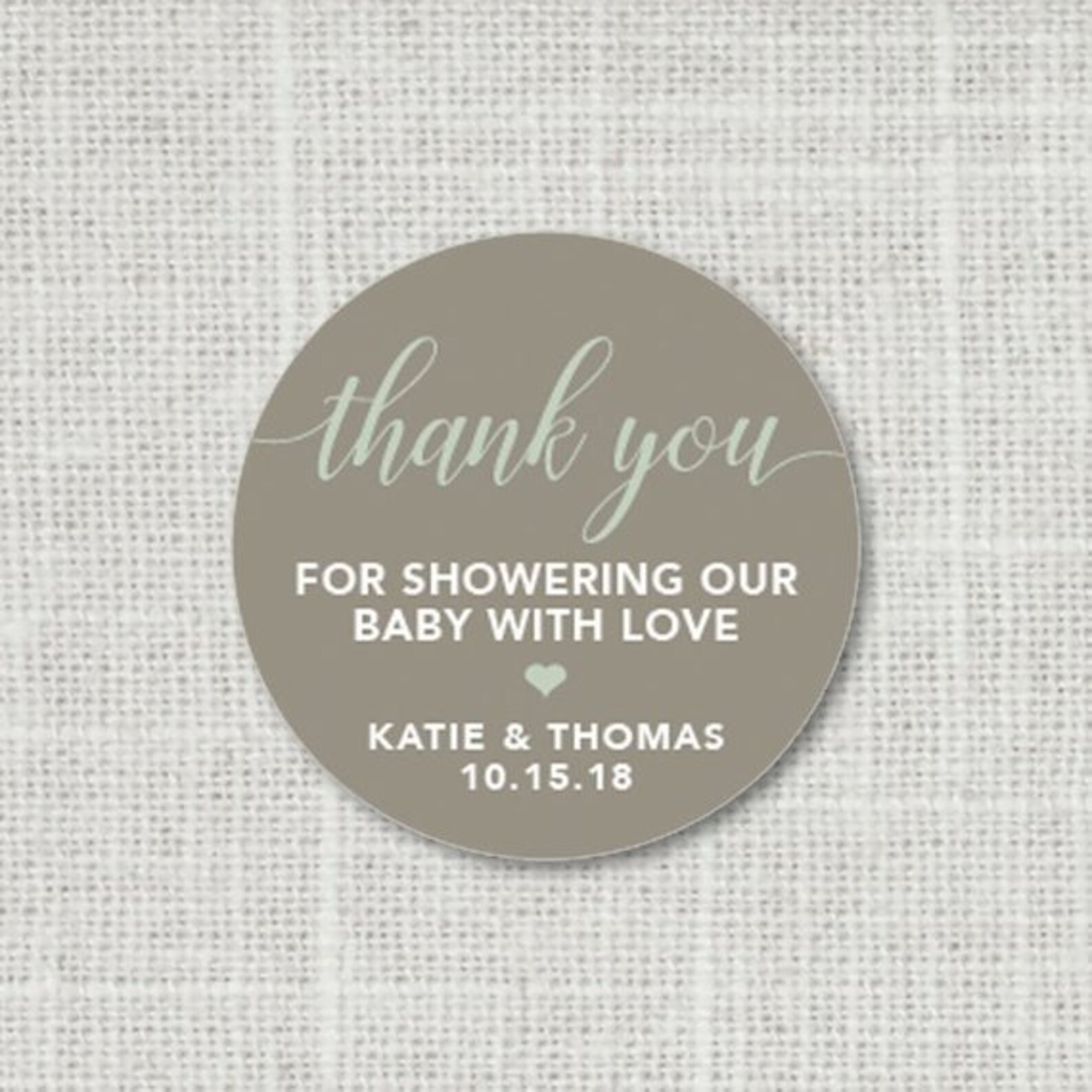 Baby Shower Stickers, Thank You Baby Shower Stickers for Favors, Custom ...