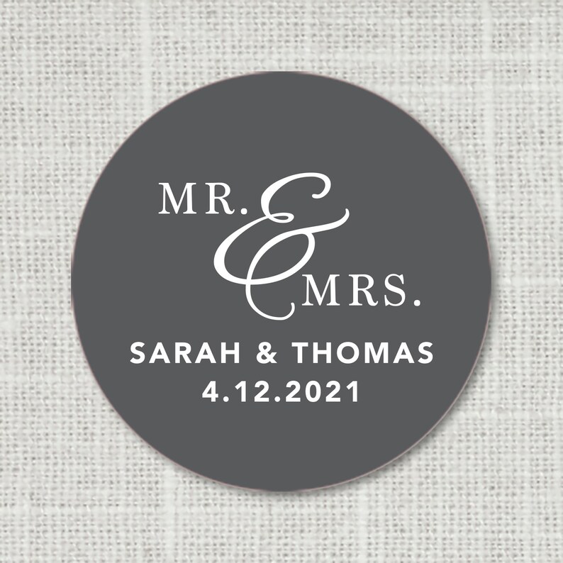 Mr and Mrs Stickers, Wedding Favor Stickers, Wedding Stickers ...