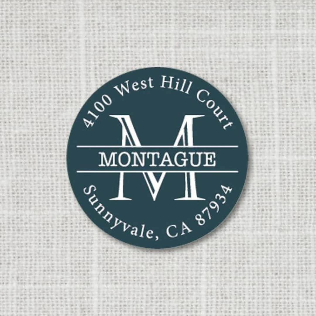 Monogram Address Stickers, Envelope Seals, Custom Return Address Label ...