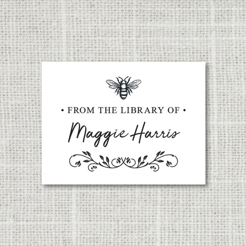 From the Library of Stickers Personalized Book Plate | Etsy