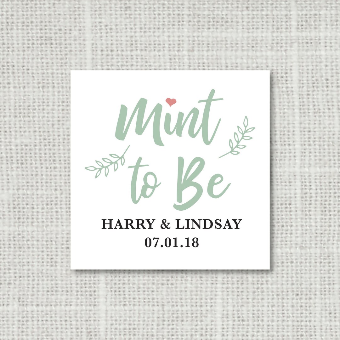 Mint to Be Stickers Wedding Favor Stickers Mint Favor - Etsy