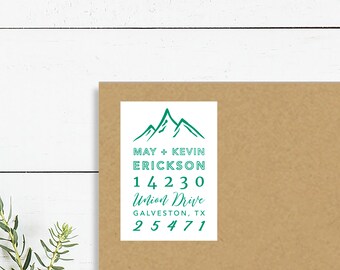 Modern Address Stickers, Return Address Labels, Set of 28 Personalized ...