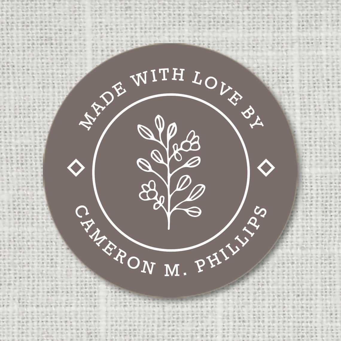 Custom Made With Love Stickers Handmade With Love Custom | Etsy