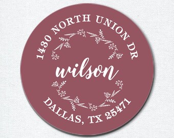 Modern Address Stickers, Return Address Labels, Set of 28 Personalized ...