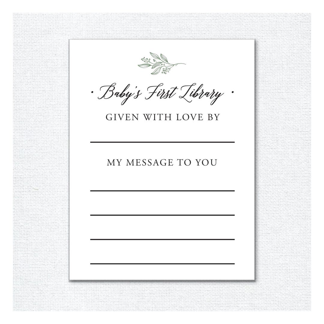 Baby's First Library Book Label, Set of 16 Bookplate Stickers, Baby ...