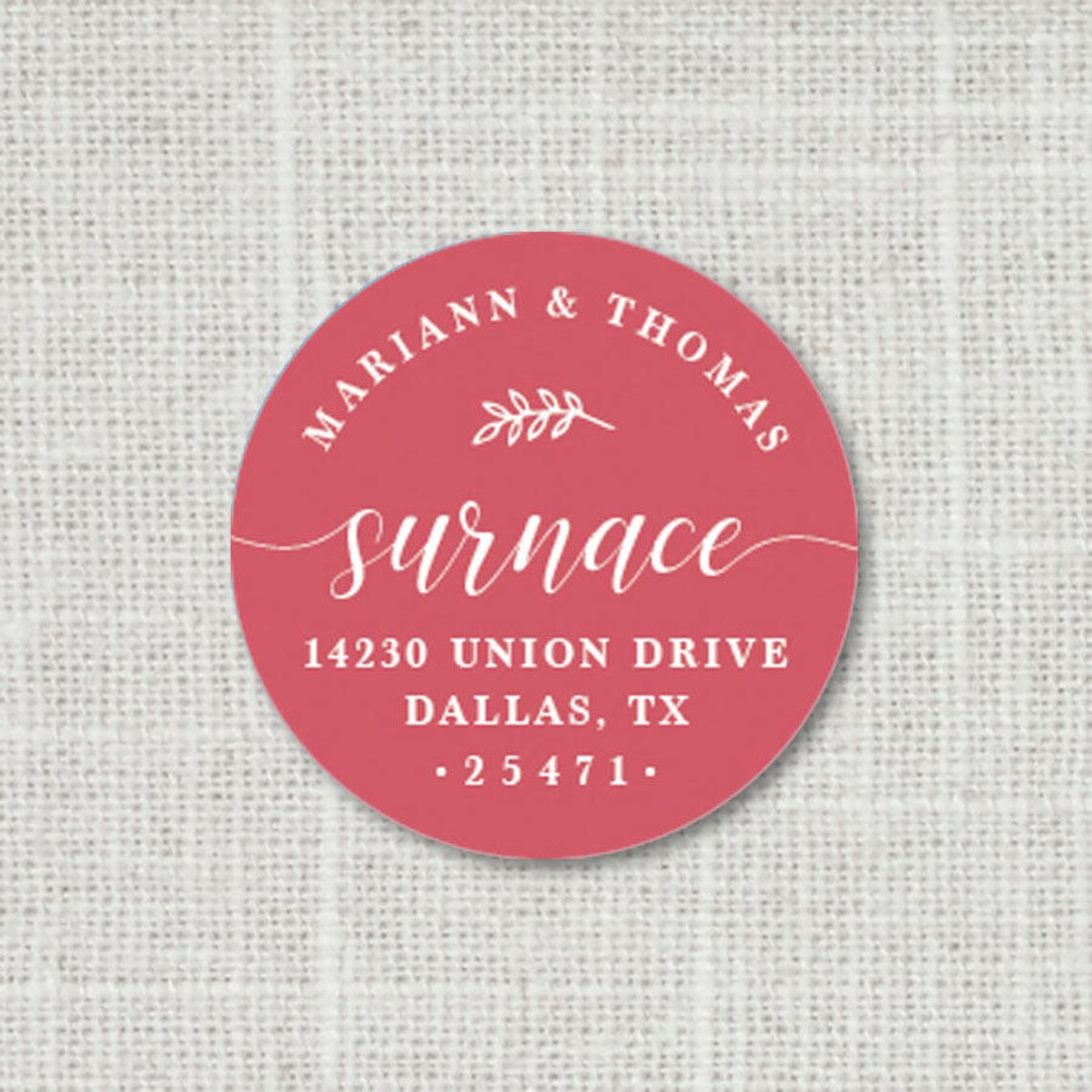 Calligraphy Address Stickers, Wedding Return Address Label, Custom ...