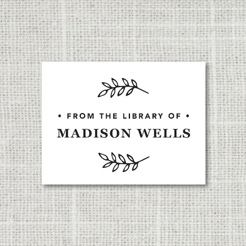 Personalized Book Labels From the Library of Stickers Floral | Etsy