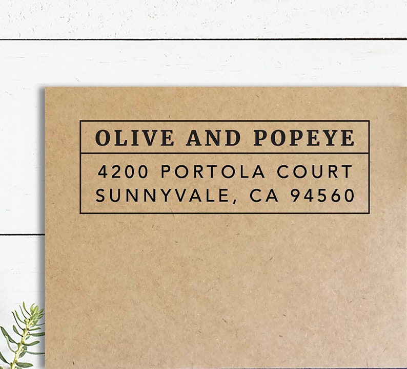 Modern Address Stamp, Self Inking Stamp or Wooden Rubber Stamper ...