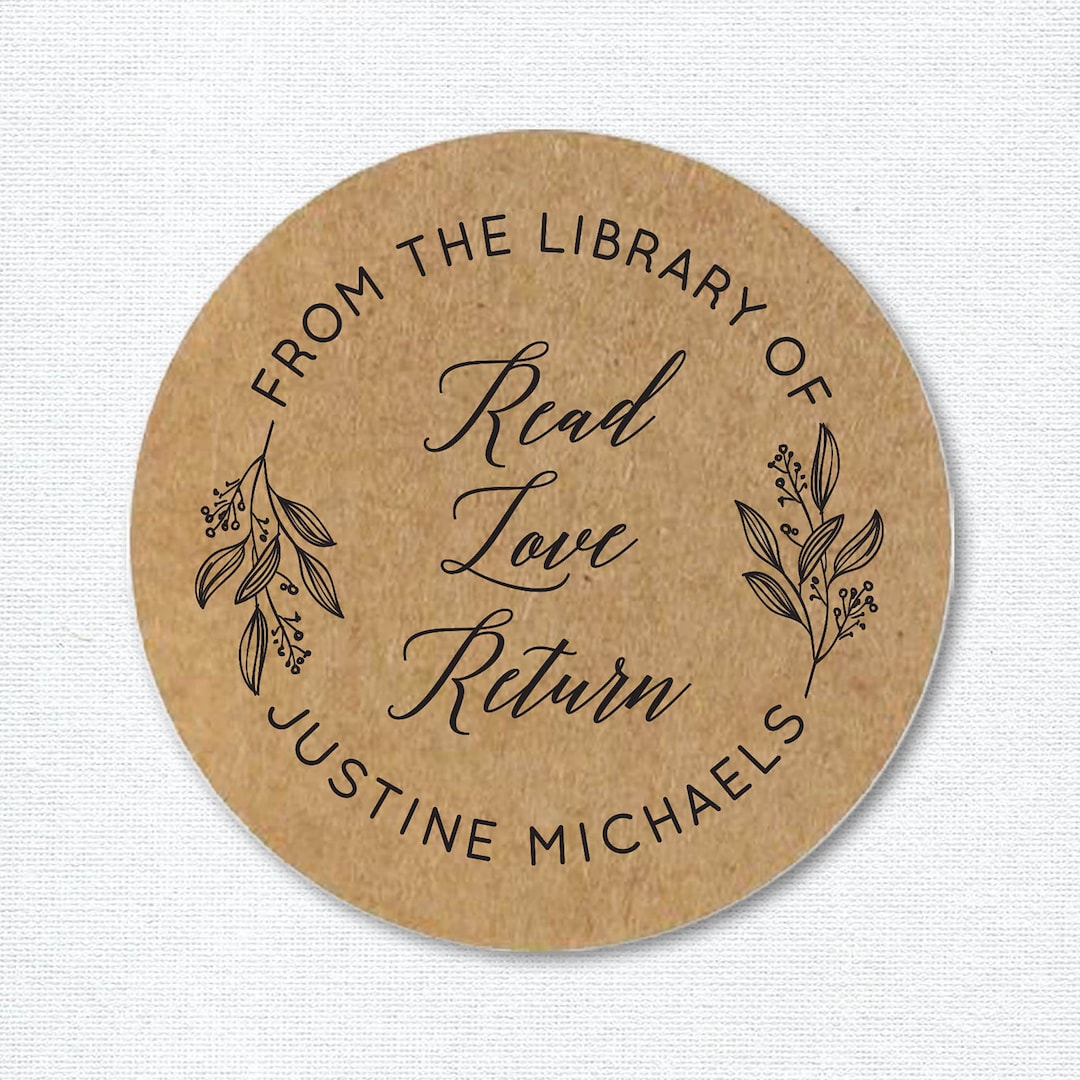 Personalized Library Stickers, From the Library of Stickers, Read Love ...