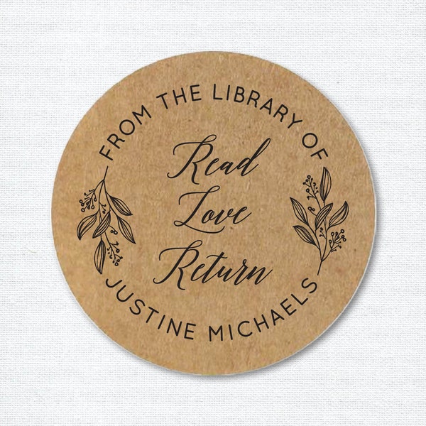 From the Library of Stickers - Etsy